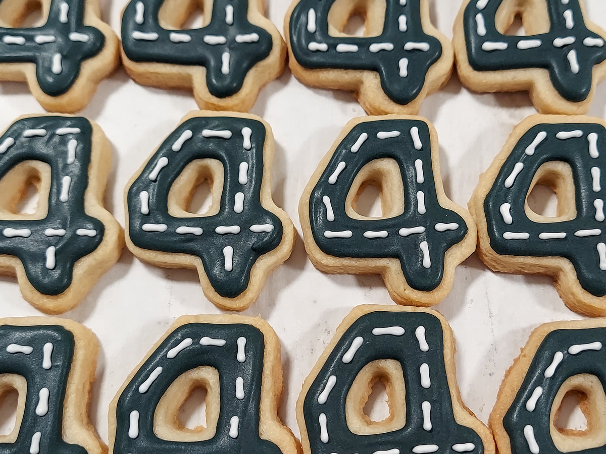Mini Number/Letter Road Cookies (2 Dz) – Storybook Bakery