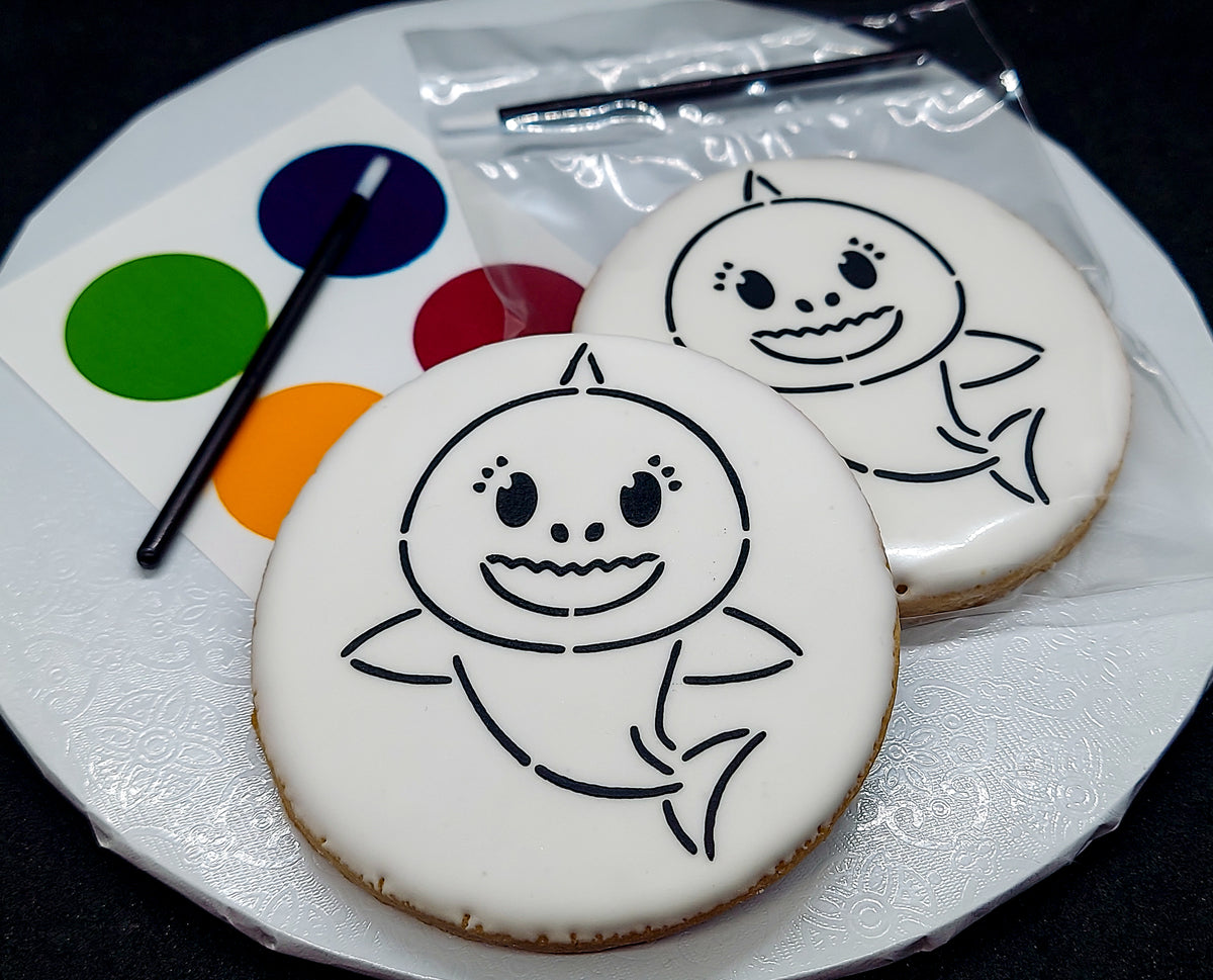 Shark Baby Paint-Your-Own Cookies (1 Dz) – Storybook Bakery